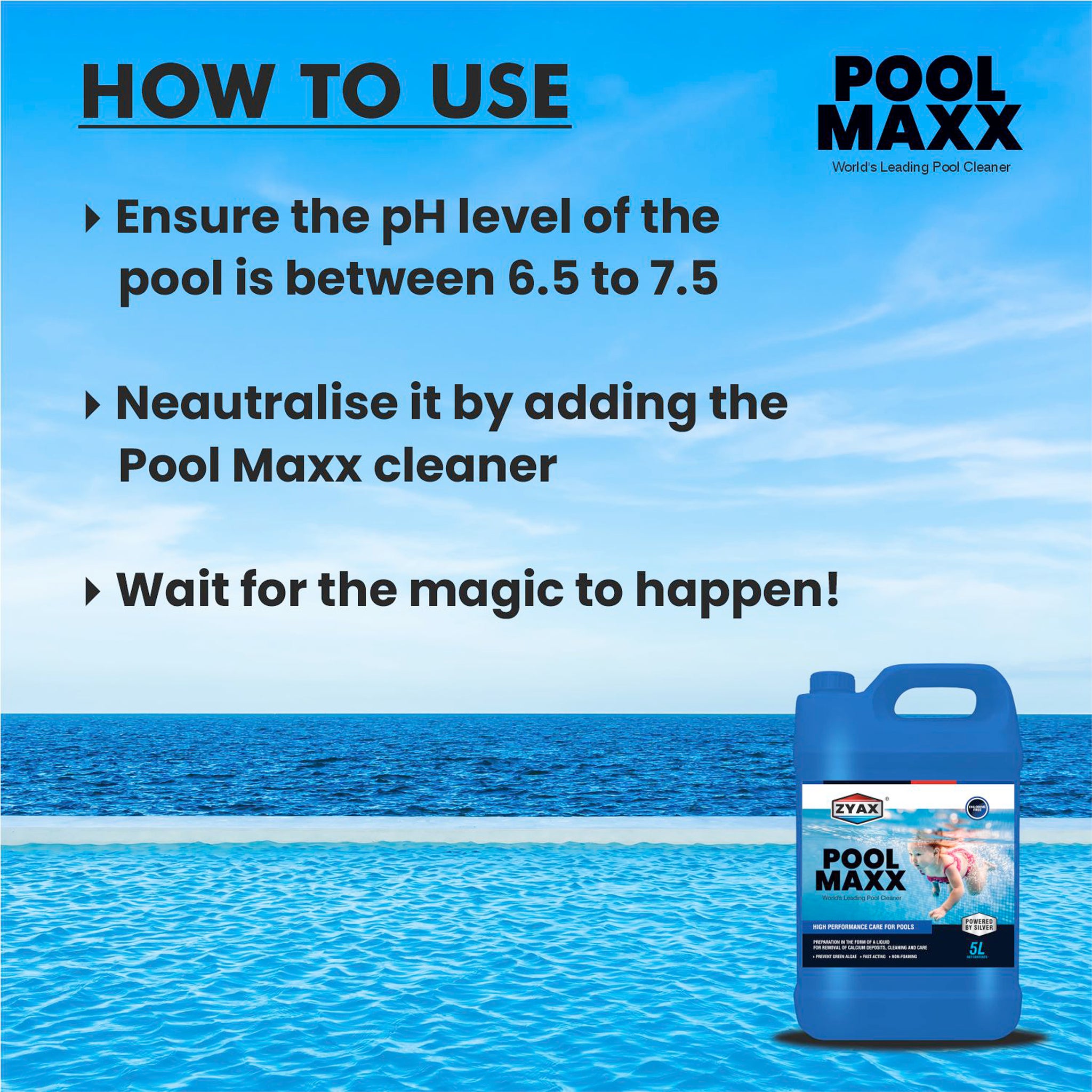 Buy Zyax Pool Maxx | Pool Disinfectant and Sanitizer | Zyax Chem – Zyax.in